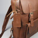 'kingsley' Water Resistant Leather 15' Laptop Backpack By Vintage Child ...