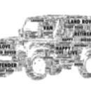 Personalised Print Of A Land Rover Van By Unique Word Art ...