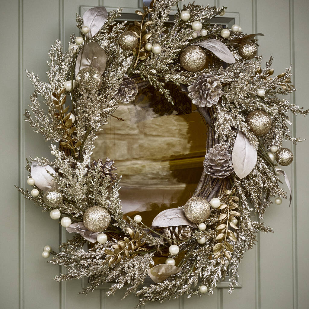 Extra Large Festive Sparkle Luxury Wreath By Dibor