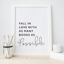 Book Lover Poster Print By Doodlelove | notonthehighstreet.com