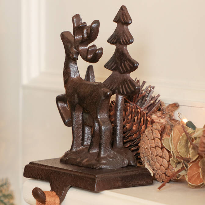 Forest Reindeer Christmas Stocking Holder By Dibor | notonthehighstreet.com