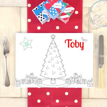 Personalised Christmas Activity Colouring Place Mat By Chi Chi Moi ...