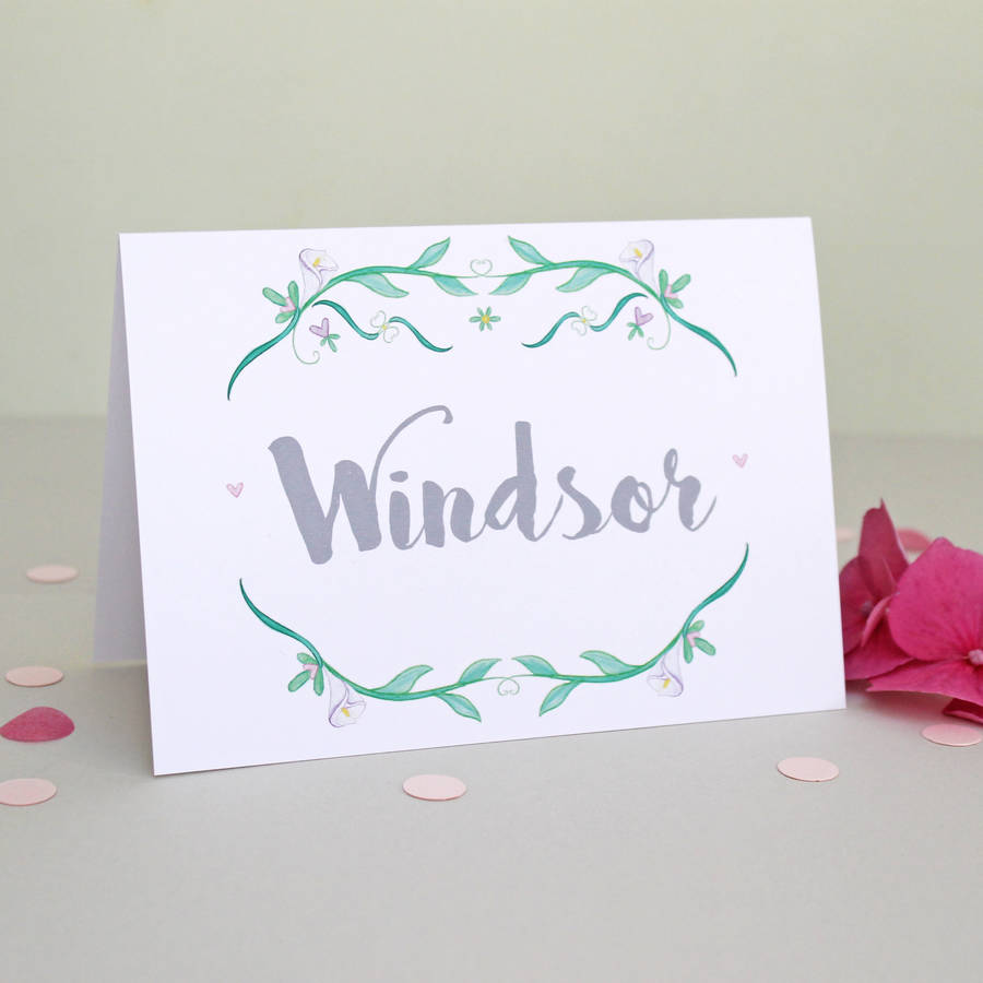 Botanical Table Name Or Number Cards By Martha Brook ...