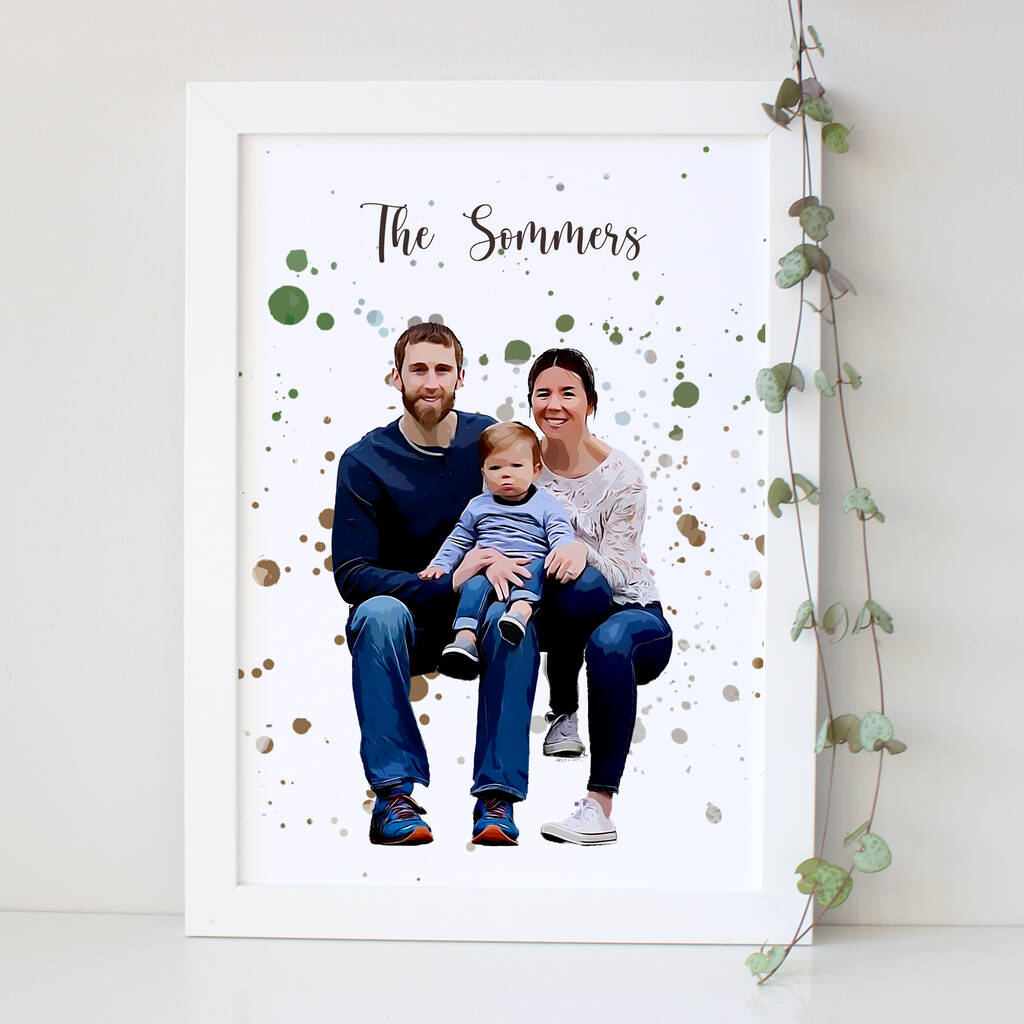 Personalised Family Portrait Print By Hope and Love