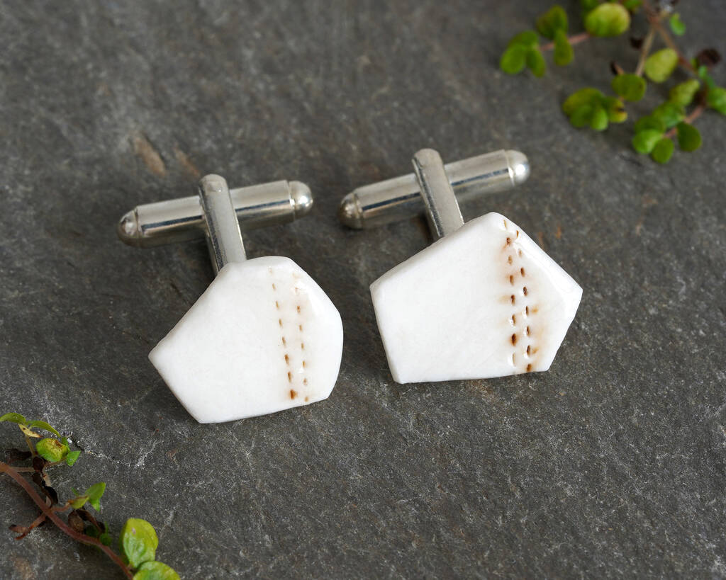 Geometric Porcelain Cufflinks By Huiyi Tan
