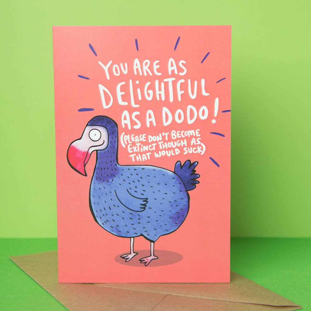 Delightful Dodo Card By Katie Abey Design | notonthehighstreet.com