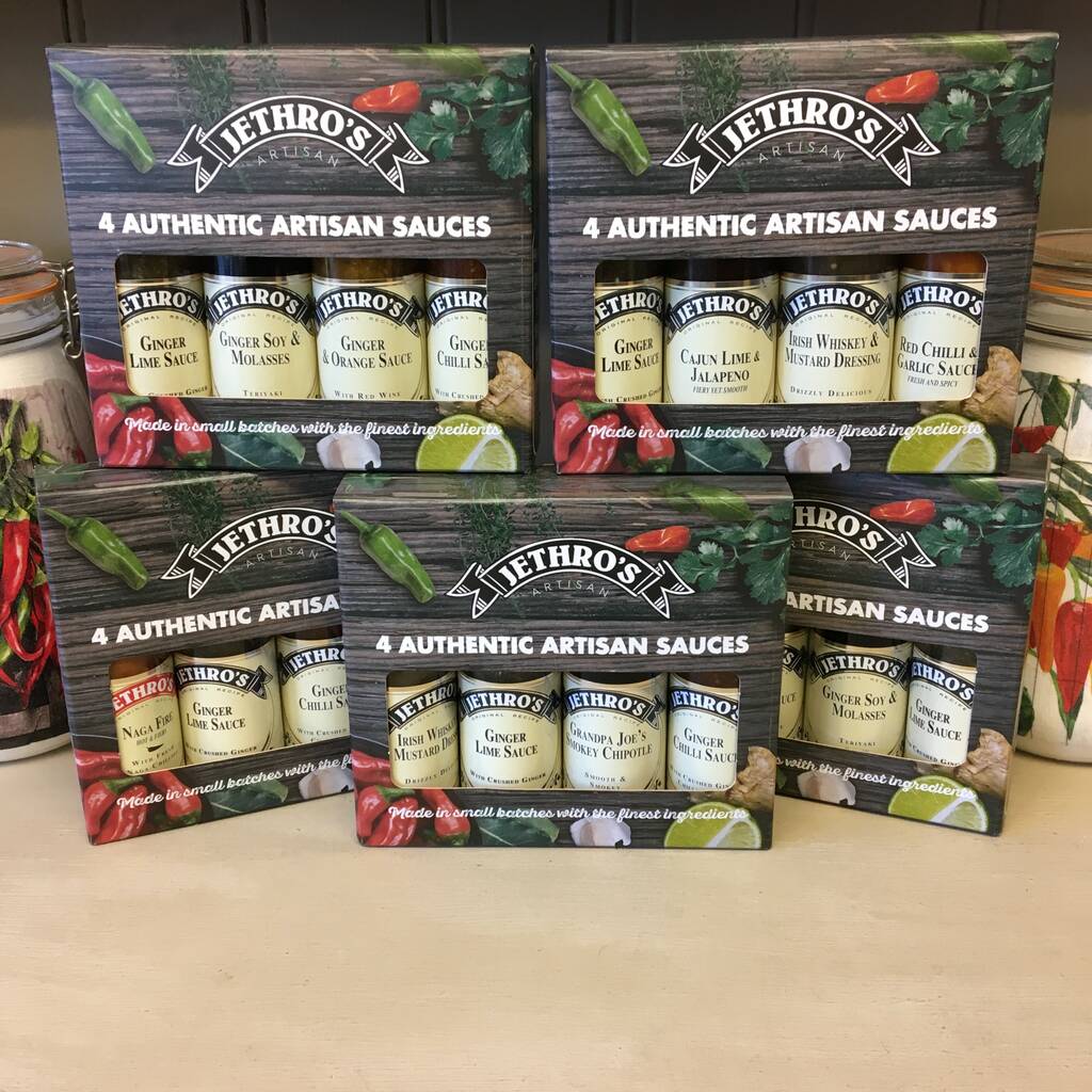 Sauce Lovers Selection Box By Jethro's Marinades | notonthehighstreet.com