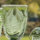 set of four luxury fern green wine goblets by dibor ...