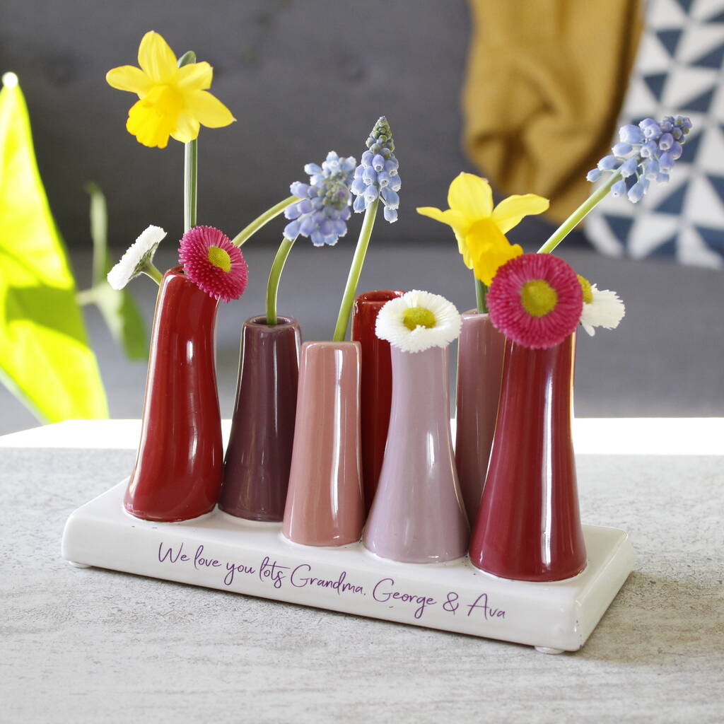 Personalised Multi Stem Vase For Grandma By Olivia Morgan Ltd ...