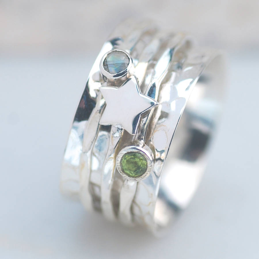 heavenly star sterling silver spinning ring by penelopetom ...