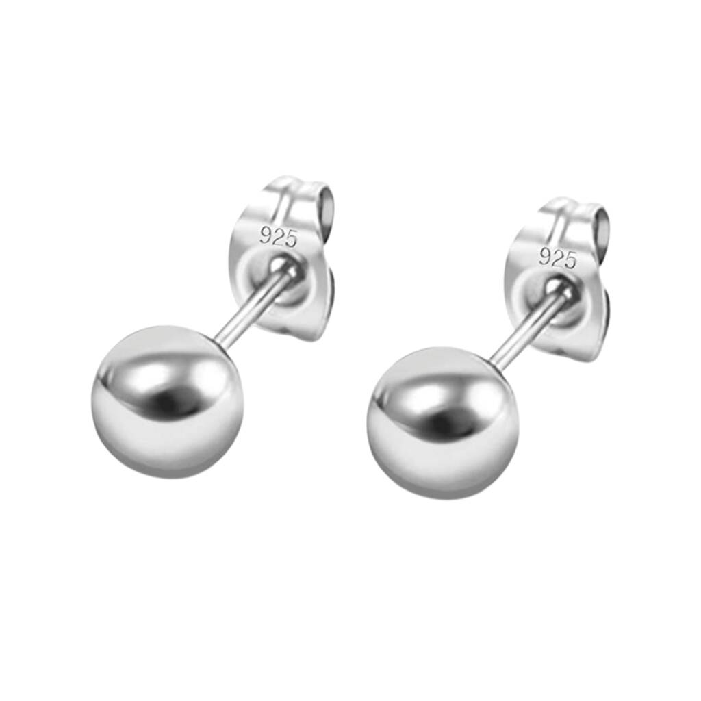 Sterling Silver Ball Sphere Stud Earring By Spero London | notonthehighstreet.com