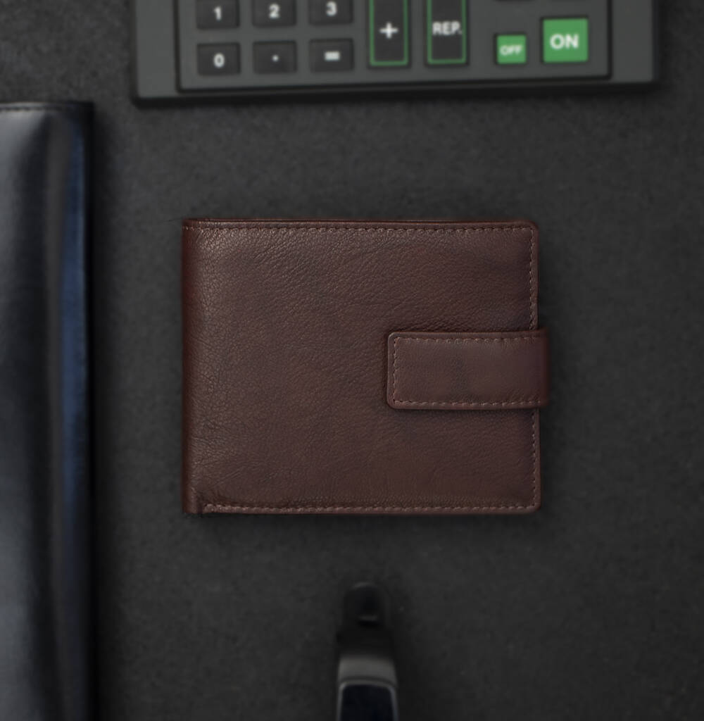 Personalised Leather Tri Fold Wallet With Rfid By Wombat ...