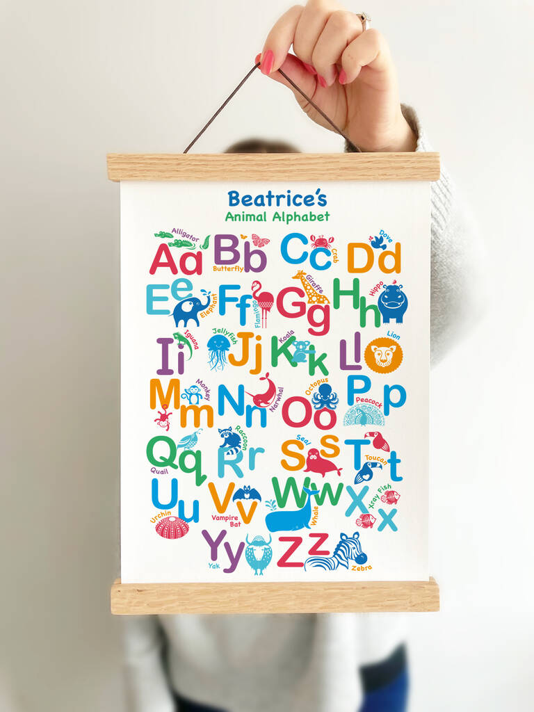 Personalised Animal Alphabet Educational Print By Pepper Print Shop ...