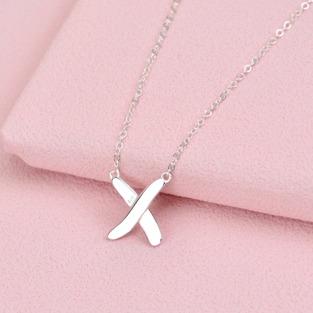 Personalised Sterling Silver Kiss Necklace By Penelopetom ...