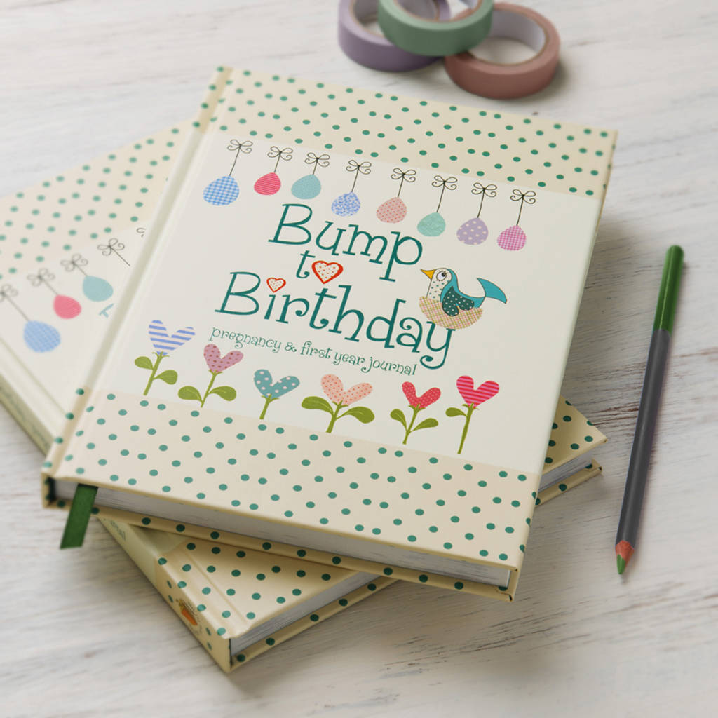 'bump to birthday' journal by from you to me | notonthehighstreet.com