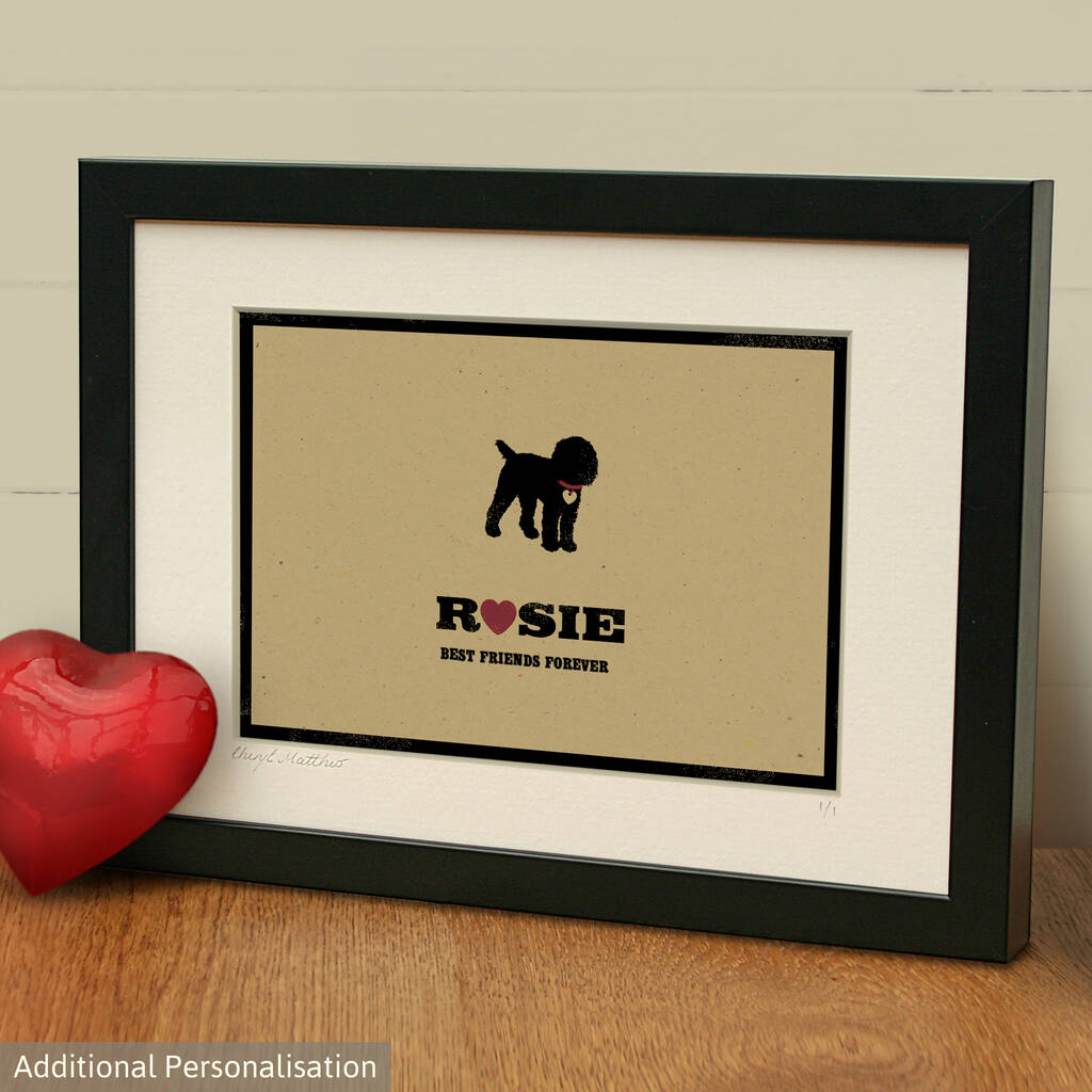 'dog lover gift' personalised dog breed print by the typecast gallery ...