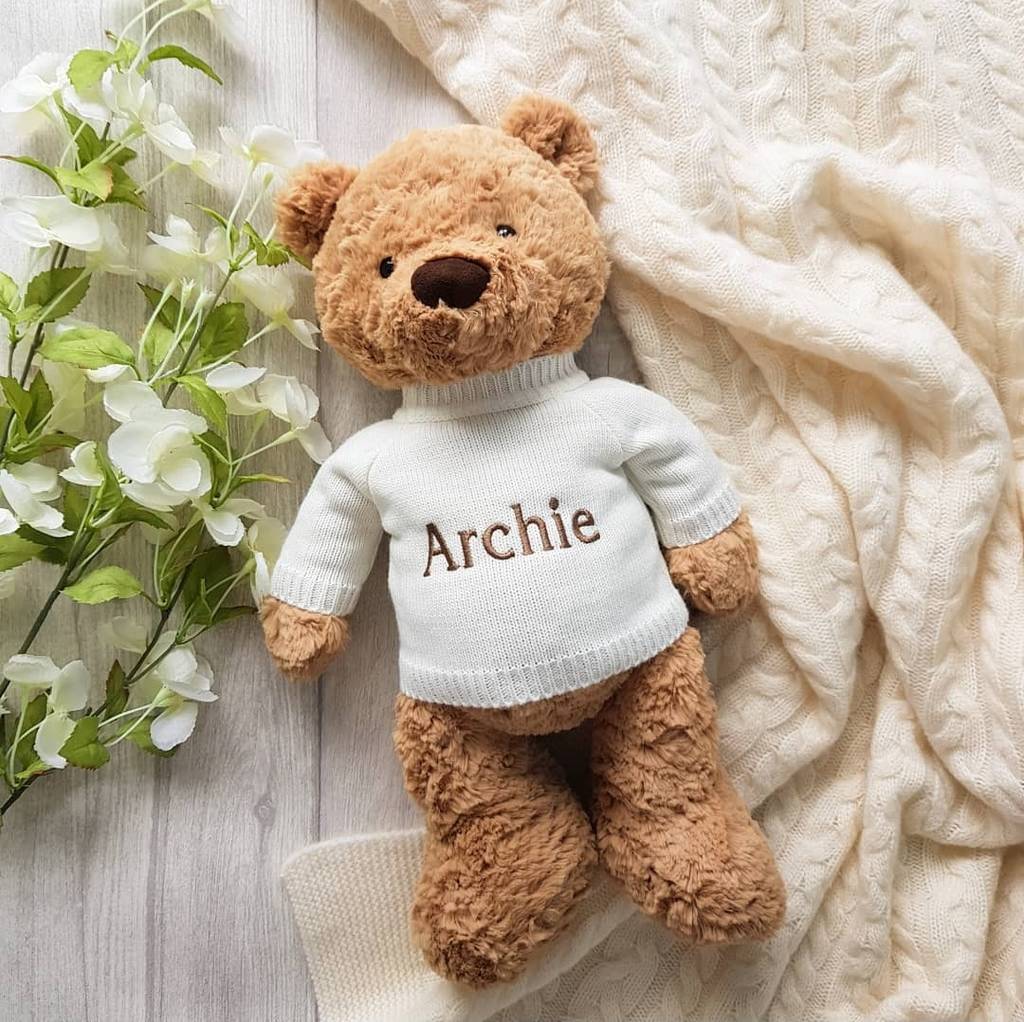 Personalised Traditional Teddy Large Soft Toy By That's Mine ...