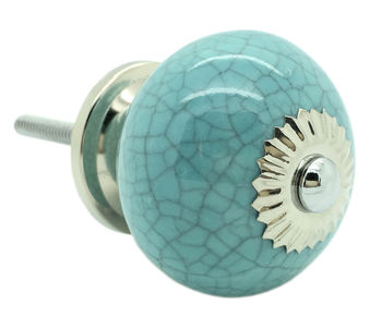 light blue ceramic door knob cupboard drawer handle by g decor ...