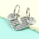 gift for couples love you personalised heart keyring by multiply design ...
