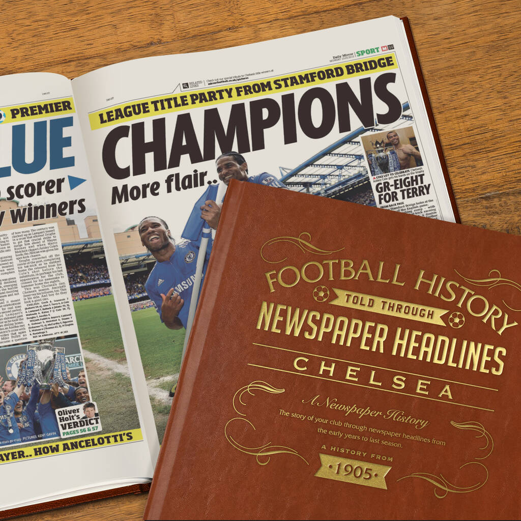 Chelsea Personalised Football Gift Newspaper Book By Historic ...