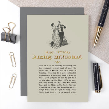 Dancing Birthday Card By Coulson Macleod | notonthehighstreet.com