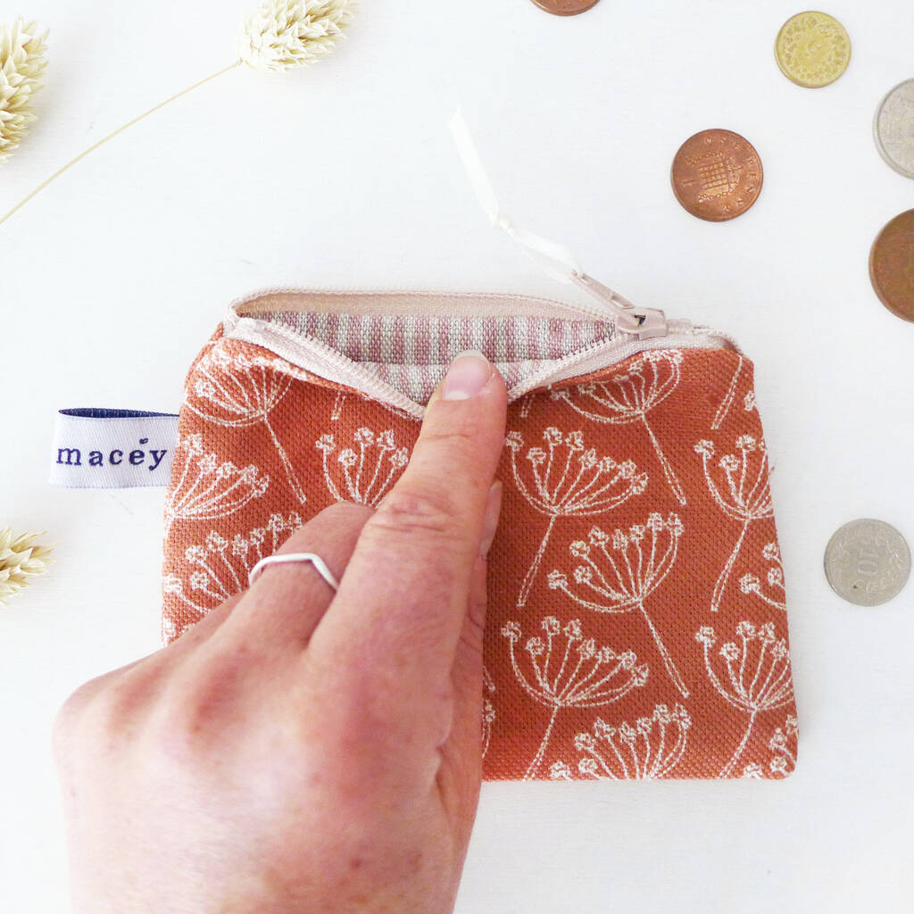 Cow Parsley Coin Purse By Charlotte Macey | notonthehighstreet.com