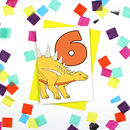 Number Six Dinosaur Card And Badge Set By Dinosaurs Doing Stuff ...