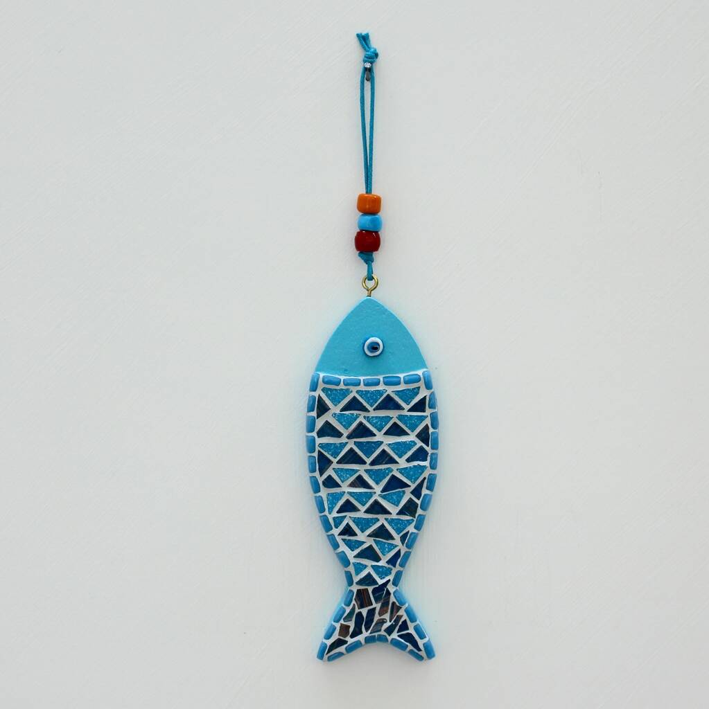 Handmade Mosaic Fish Hanging Decoration By Rana Cullimore ...