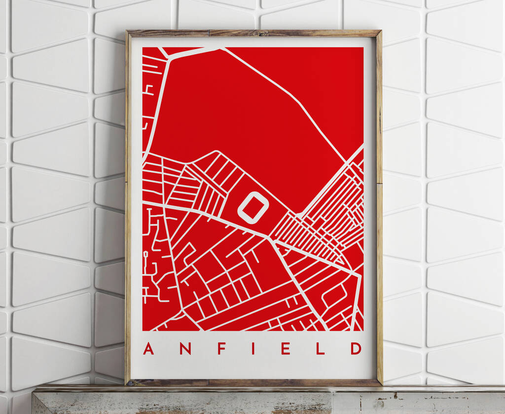 Custom Map Print Of Your Favourite Football Stadium, Unframed By Turf ...