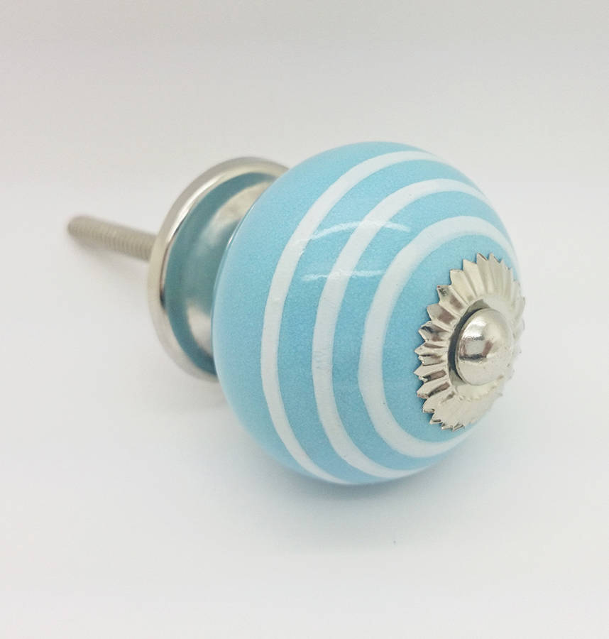 light blue ceramic door knobs cupboard drawer handle by g decor ...
