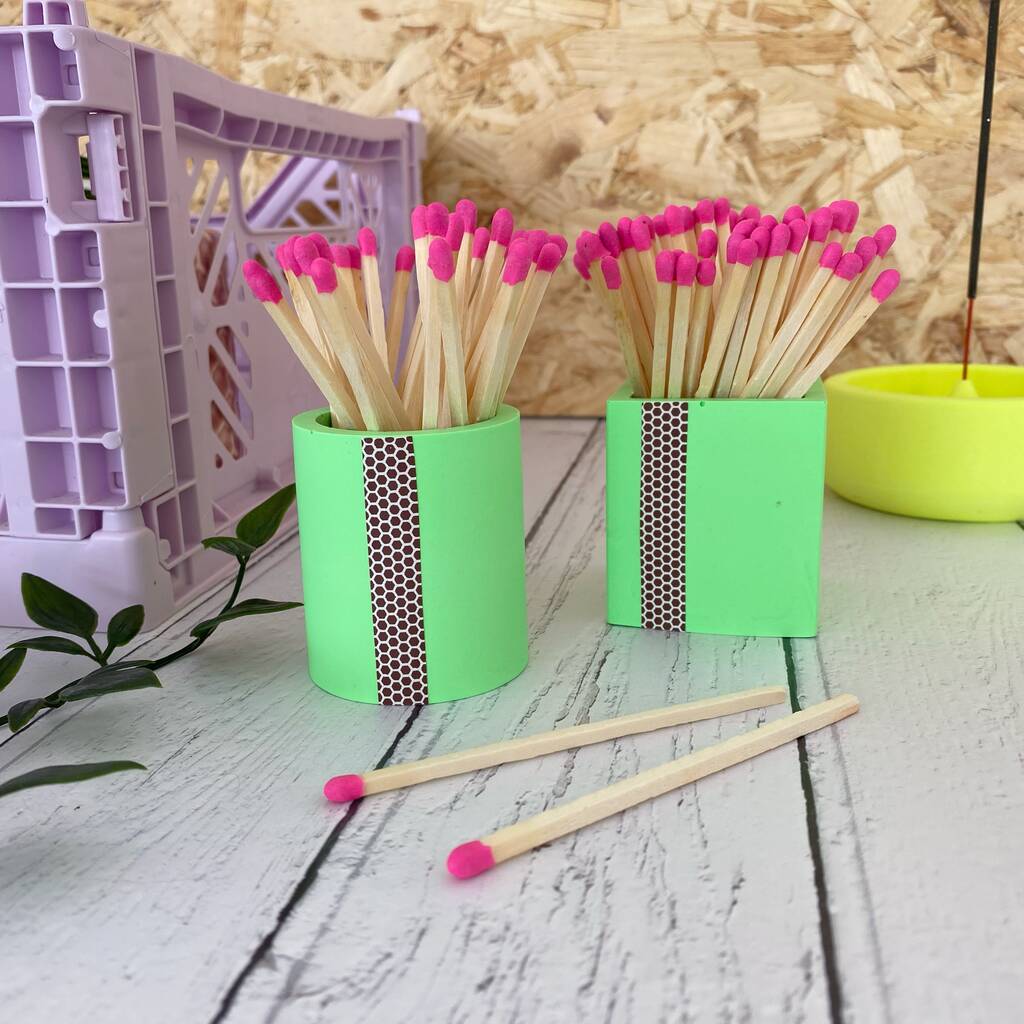 Neon Square And Circle Match Pot Set By Nine Angels ...