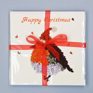 Five Butterfly Robin Happy Christmas Butterflies Cards By Inkywool ...