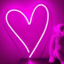Pink Neon Heart Light By Little Rae | notonthehighstreet.com