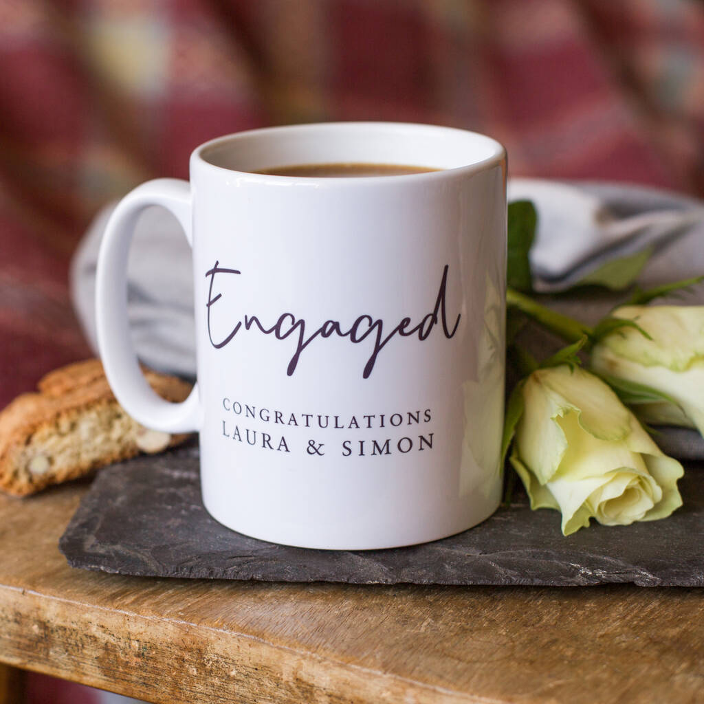 Engaged Personalised Engagement Mug By Little Cherub Design ...