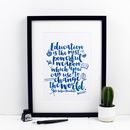 Education Is The Most Powerful Weapon Print By Izzy & Pop ...