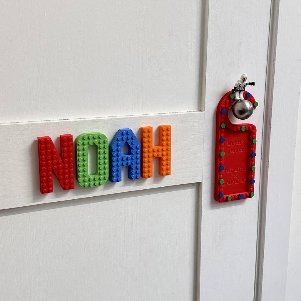 Personalised Door Hanger For Fans Of Lego By Made Happy ...