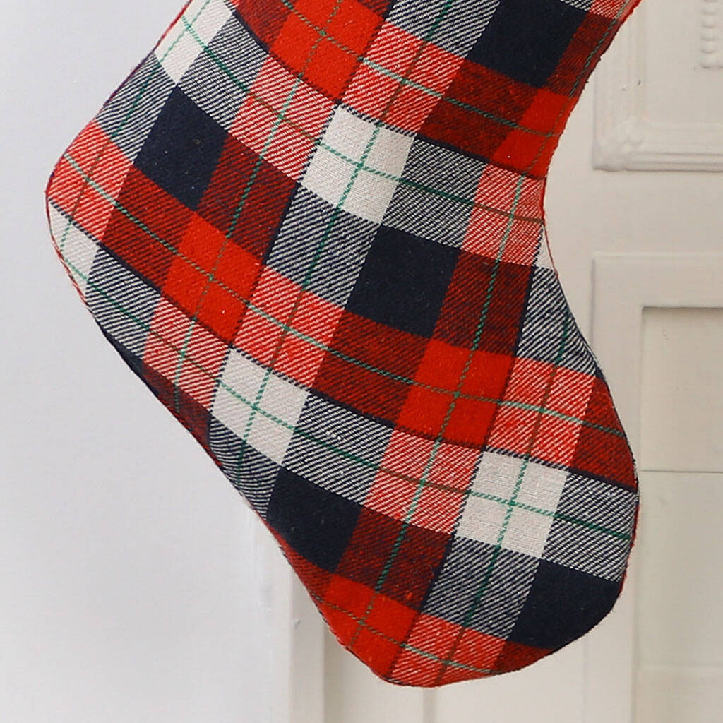 Personalised Highland Tartan Christmas Stocking By Dibor ...
