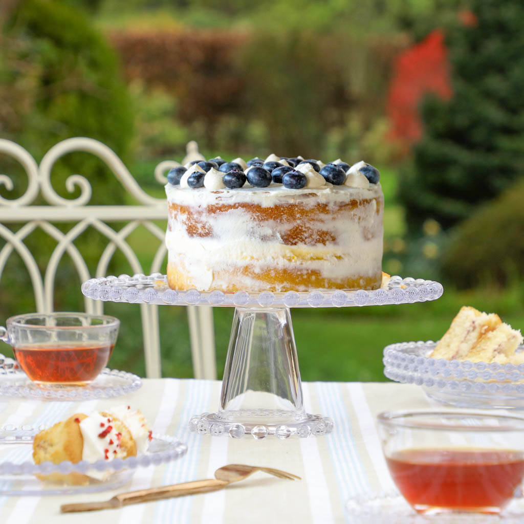 Bella Perle Beaded Glass Cake Stand By Dibor | notonthehighstreet.com