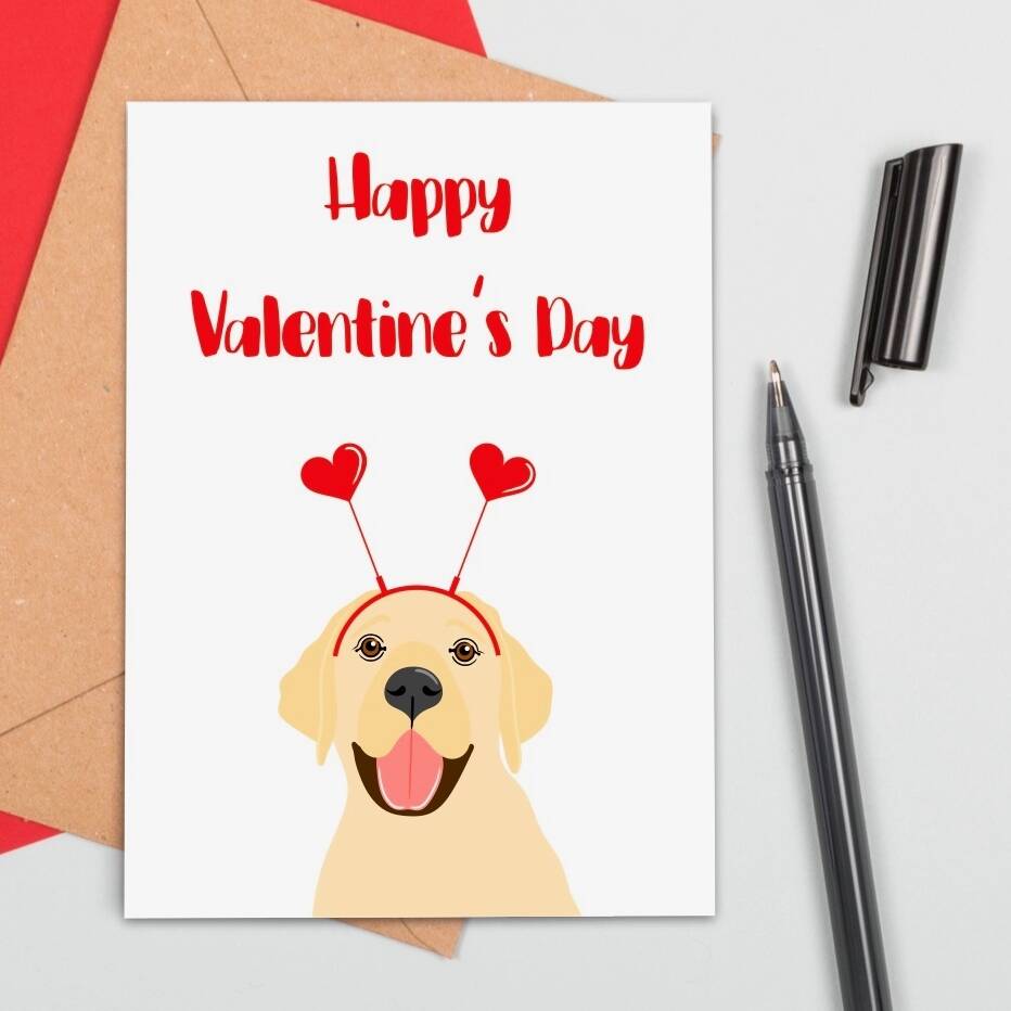Labrador Valentine's Day Card By Adam Regester Design