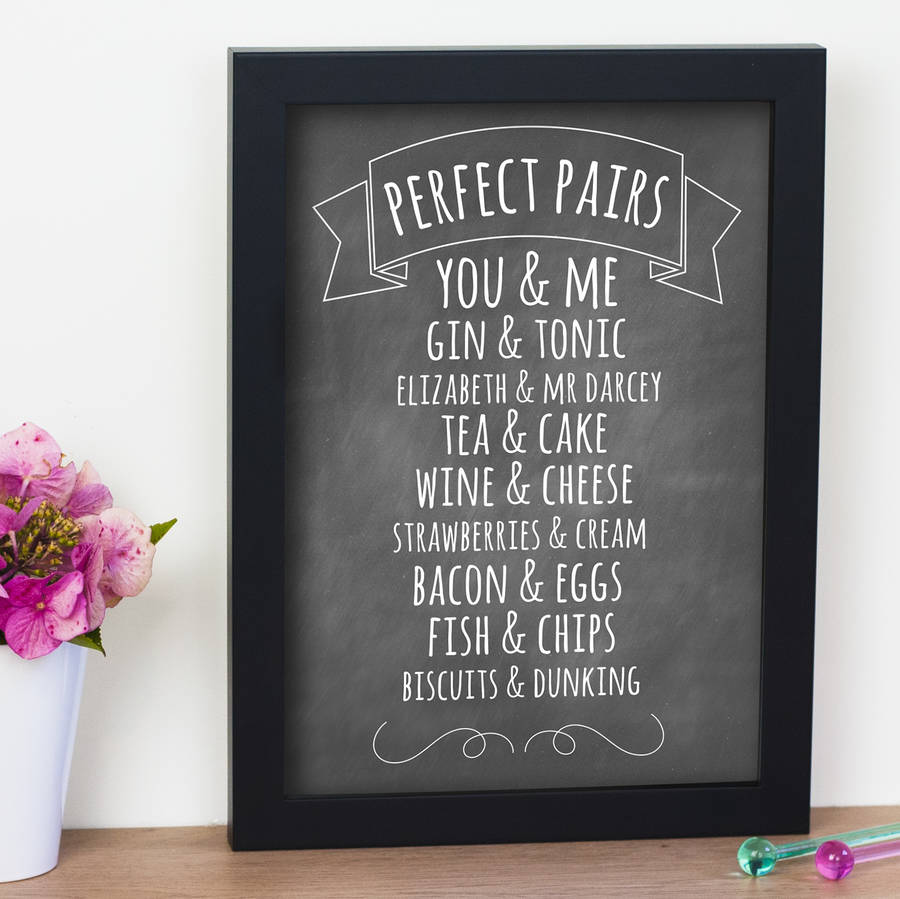 perfect pairs print by little pieces | notonthehighstreet.com