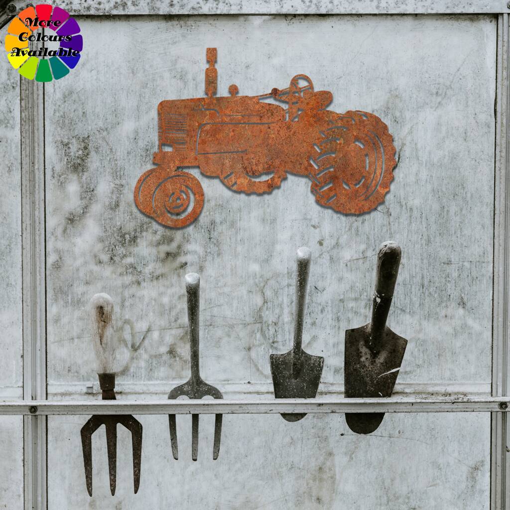 Rusted Metal Tractor Wall Decor Gift For Fathers Day By Duke Craft ...