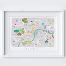 Personalised Map Of London Illustrated Art Print By Holly Francesca ...