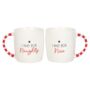 Naughty And Nice Set Of Mugs By Grey Star Interiors