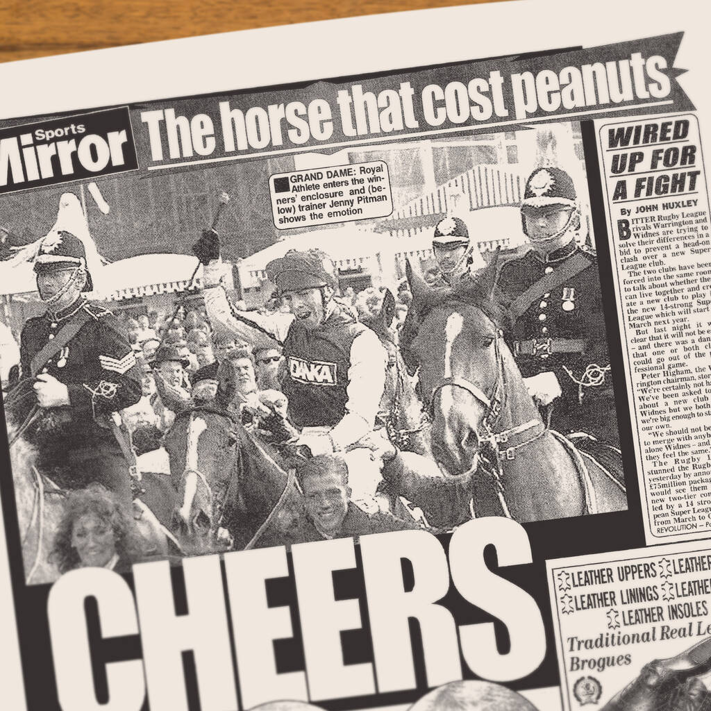 Horse Racing Personalised UK Sports Gift Newspaper Book By Historic ...