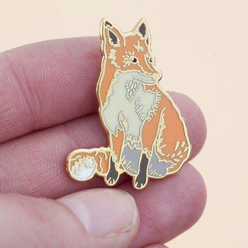 Fox Enamel Pin Badge By Little Paisley Designs | notonthehighstreet.com