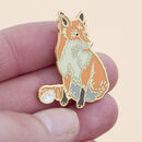 Fox Enamel Pin Badge By Little Paisley Designs | notonthehighstreet.com