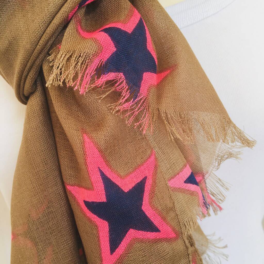 Pink Star Scarf By Chapel Cards