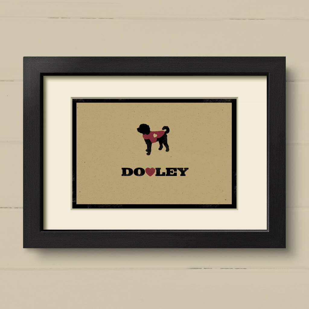 'dog lover gift' personalised dog breed print by the typecast gallery ...