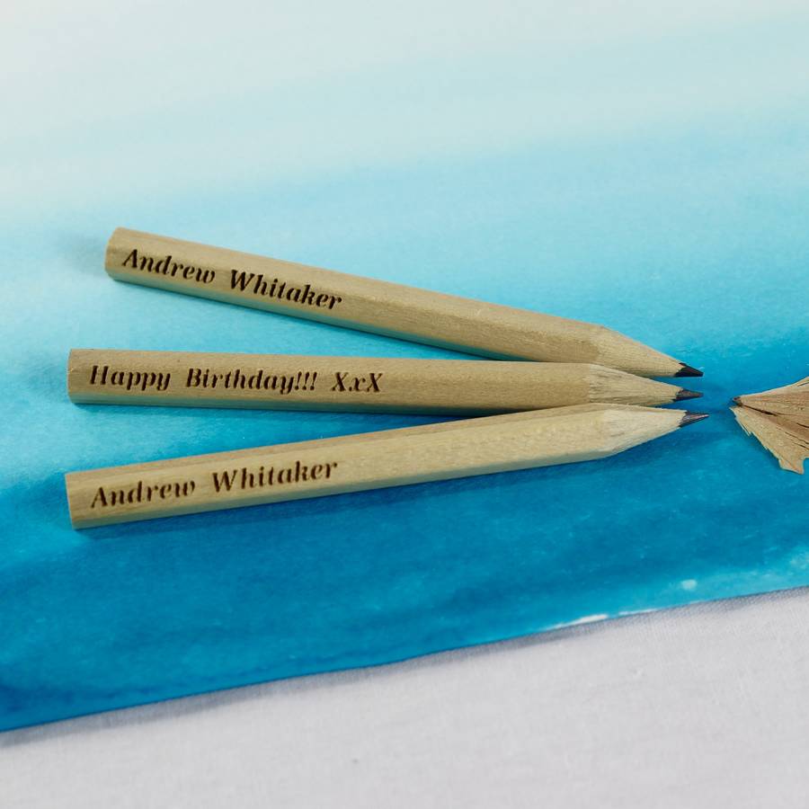 engraved personalised message pencils by beecycle | notonthehighstreet.com
