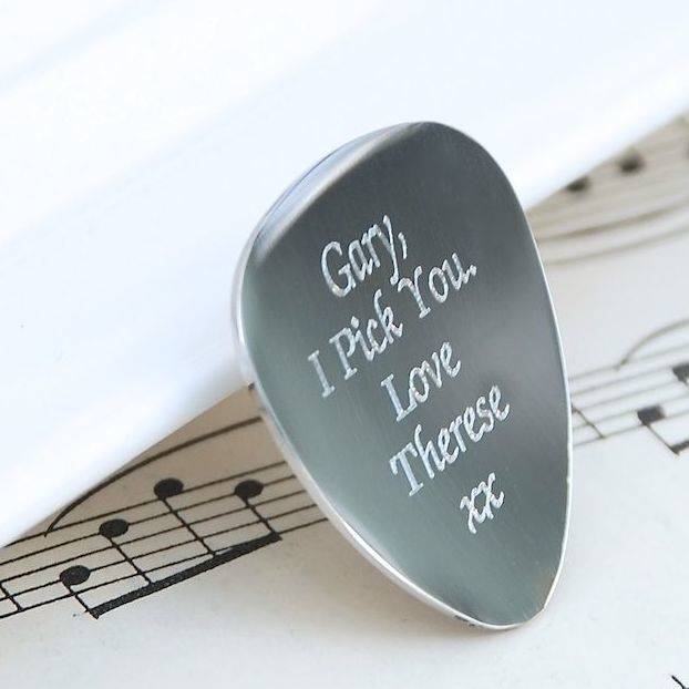 personalised guitar plectrum by penelopetom | notonthehighstreet.com